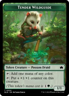 Tender Wildguide Token (1/1) - Bloomburrow | Bazaar of Magic