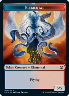 Elemental token (5/5) - Commander 2021 | Bazaar of Magic