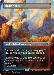 Steam Vents (borderless) - Lorwyn Eclipsed Varianten | Bazaar of Magic