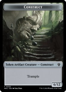 Construct token (foil) (4/4) - Aetherdrift Commander | Bazaar of Magic