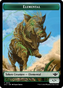 Elemental token (4/4) - Bloomburrow Commander | Bazaar of Magic