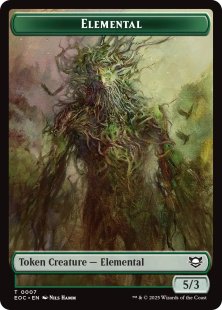 Elemental token (#7) (foil) (5/3) - Edge of Eternities Commander ...