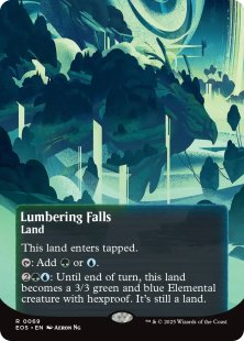 Lumbering Falls (#69) (foil) (borderless) - Edge of Eternities Stellar ...