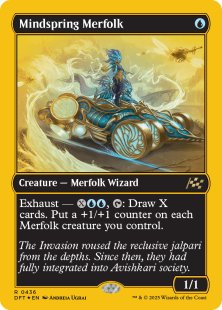 Mindspring Merfolk (#436) (first-place foil) - Aetherdrift First-Place ...