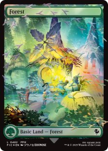 Forest (foil) (full art) - Final Fantasy Commander | Bazaar of Magic