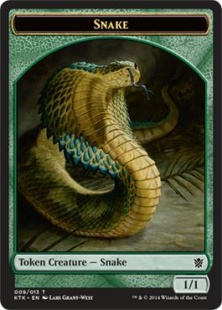 Snake token (1/1) - Khans of Tarkir | Bazaar of Magic