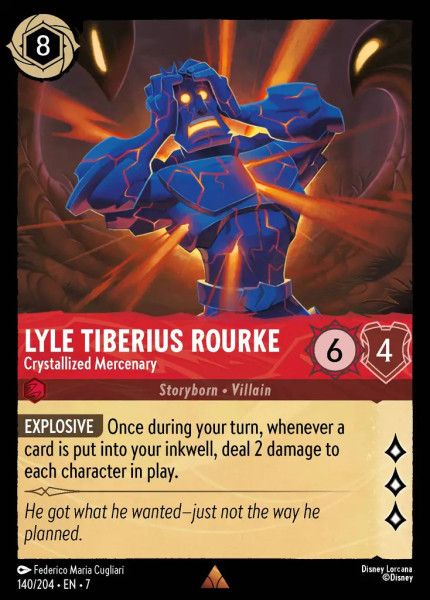 Lyle Tiberius Rourke, Crystallized Mercenary - | Bazaar of Magic