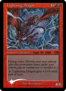 Lightning Dragon (foil) - Prerelease | Bazaar of Magic