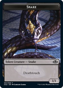 Snake token (foil) (1/1) - Lorwyn Eclipsed Commander | Bazaar of Magic