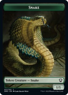 Snake token (foil) (1/1) - Lorwyn Eclipsed Commander | Bazaar of Magic