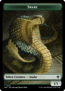 Snake token (foil) (1/1) - Lorwyn Eclipsed Commander | Bazaar of Magic