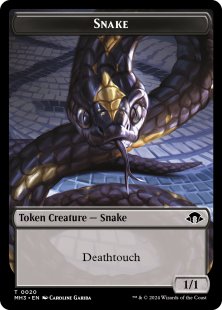 Snake token (foil) (1/1) - Lorwyn Eclipsed Commander | Bazaar of Magic