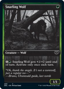 Snarling Wolf - Innistrad: Midnight Hunt | Bazaar of Magic