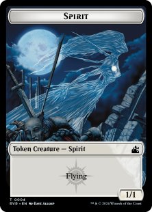 Spirit token (#4) (foil) (1/1) - Ravnica Remastered | Bazaar of Magic