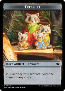 Treasure token (foil) - Aetherdrift | Bazaar of Magic