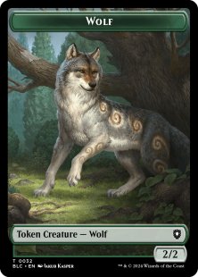 Wolf token (#1613) (2/2) - Secret Lair Drop Series | Bazaar of Magic