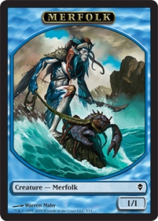Merfolk token (foil) (1/1) - Lorwyn Eclipsed | Bazaar of Magic